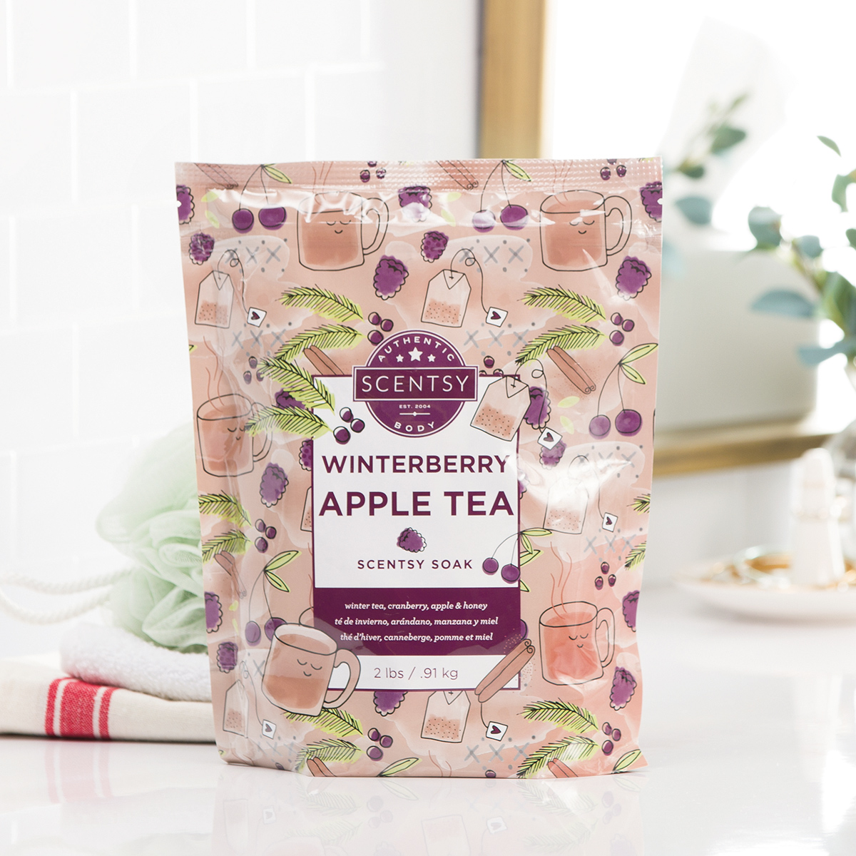 Winterberry Apple Tea Scentsy Soak | Scentsy Online Store
