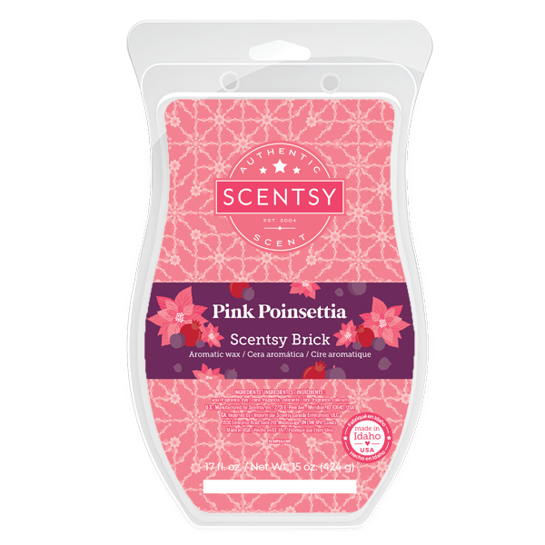 Pink Poinsettia Scentsy Wax Brick | Scentsy Online Store
