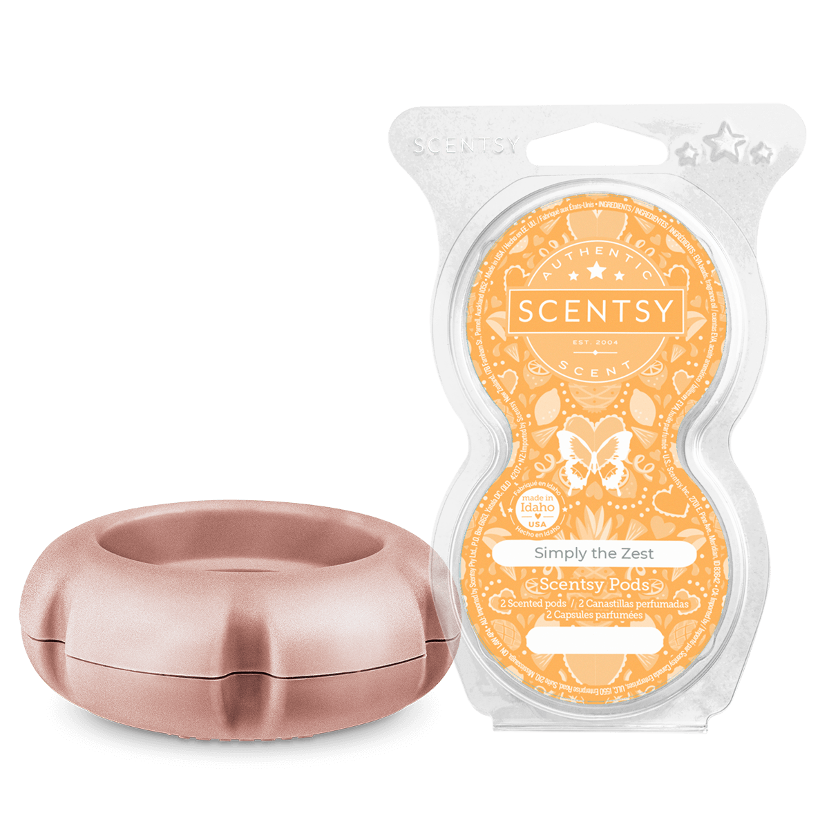 Rose Gold Mini Fan Diffuser + Simply the Zest Scentsy Pod Twin Pack ...