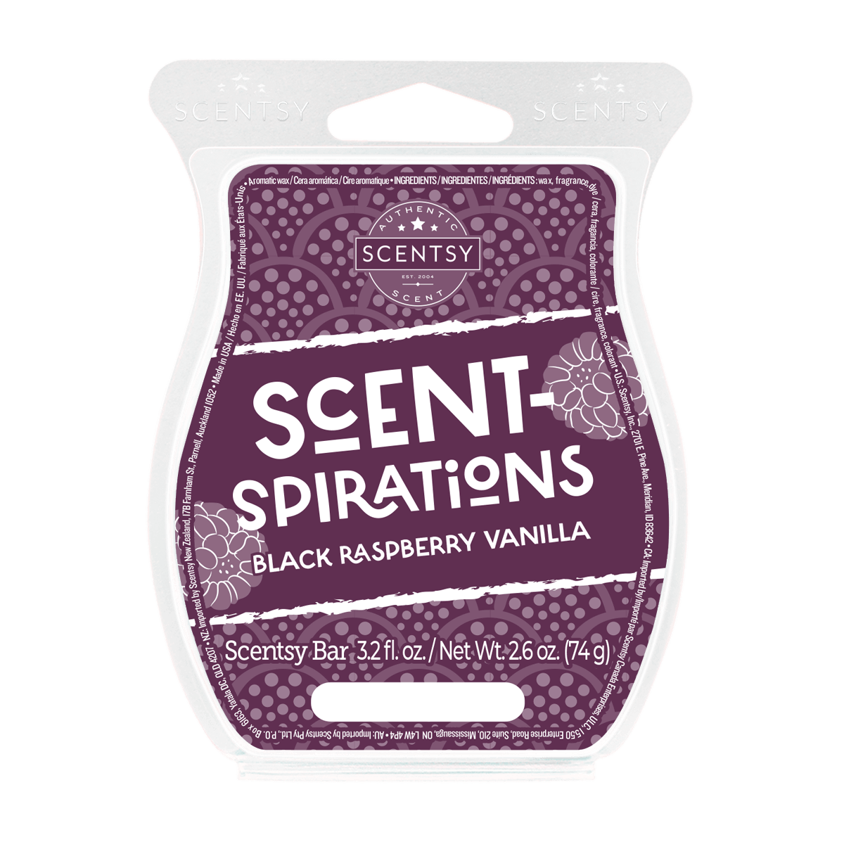 Black Raspberry Vanilla Scentsy Wax Bar | Scentsy Online Store